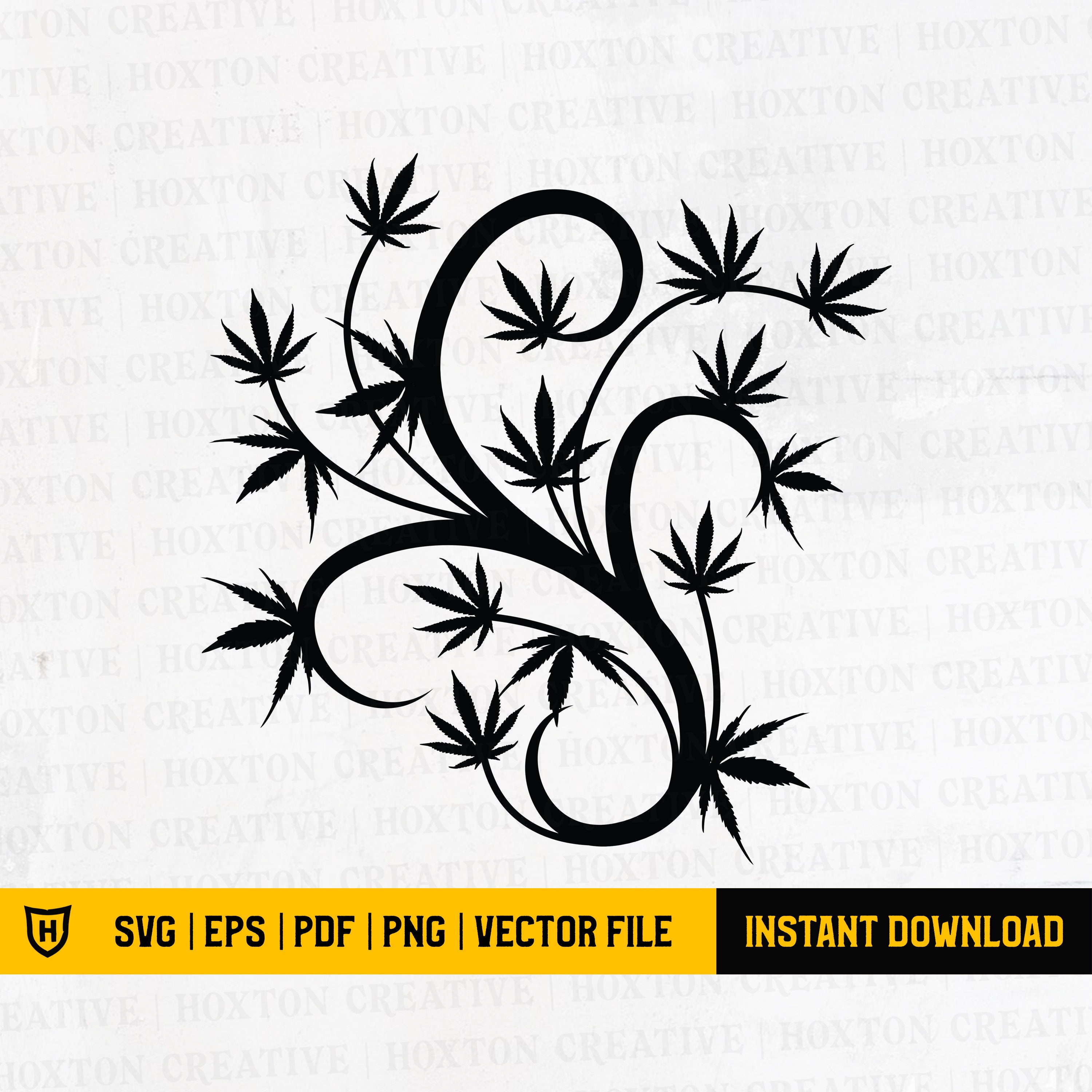 Marijuana Leaf Branch Svg Plant Weed Svg Pot High Life | Etsy