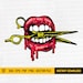 Lips Bite Scissors Svg File | Lips Barber Svg | Barber Shop Svg | Lips ...