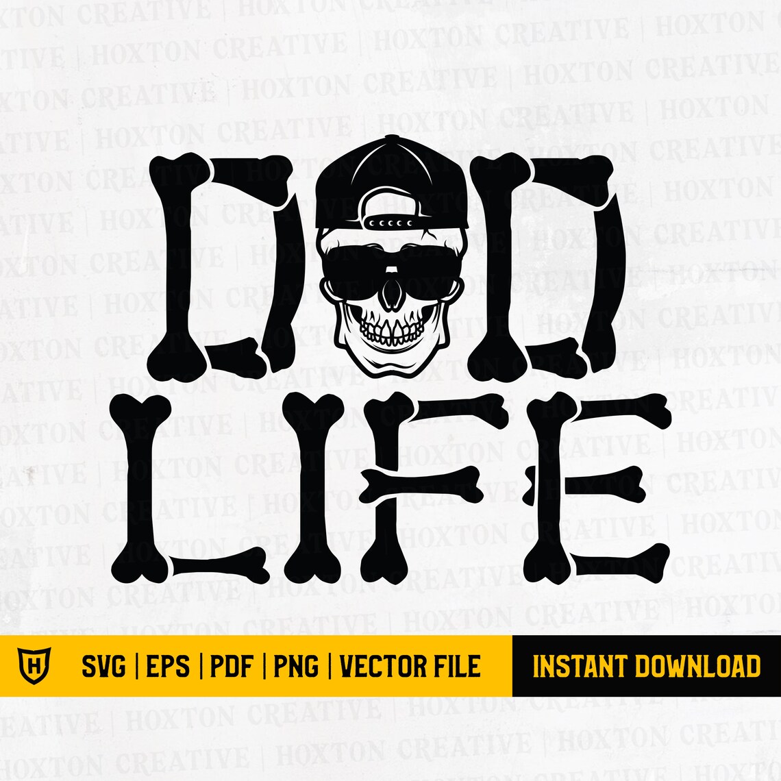 Skull Dadlife Svg Rockabilly Skull Svg Man Skull Svg Dad - Etsy