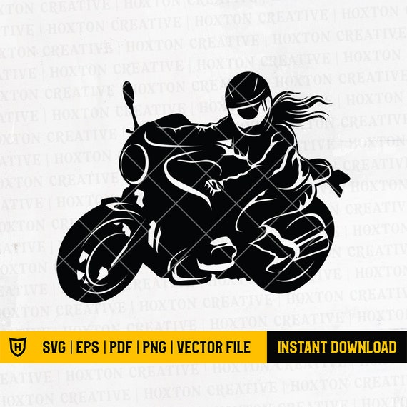 Biker Sports Girl Svg File Girl Rider Svg Woman Biker Svg | Etsy