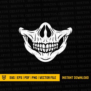 Skull Face Mask Svg | Skull Mask | Skeleton Mask | Funny Face Mask ...
