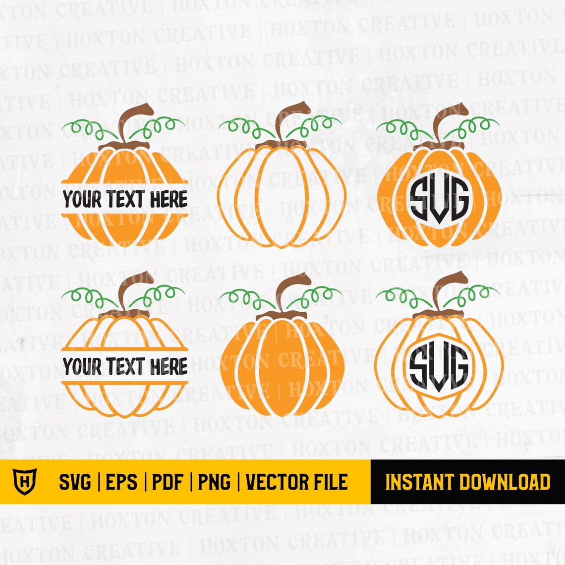 Pumpkin Svg File Pumpkin Clipart Pumpkin Monogram Frame - Etsy