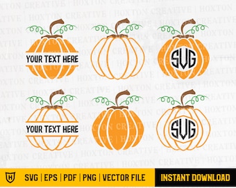 Pumpkin Wordart SVG Dxf Png Eps Fcm Ai Silhouette - Etsy