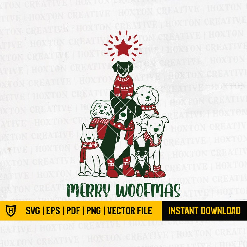 Merry Woofmas Svg Merry Woofmas Vector Dogmas Tree Svg - Etsy