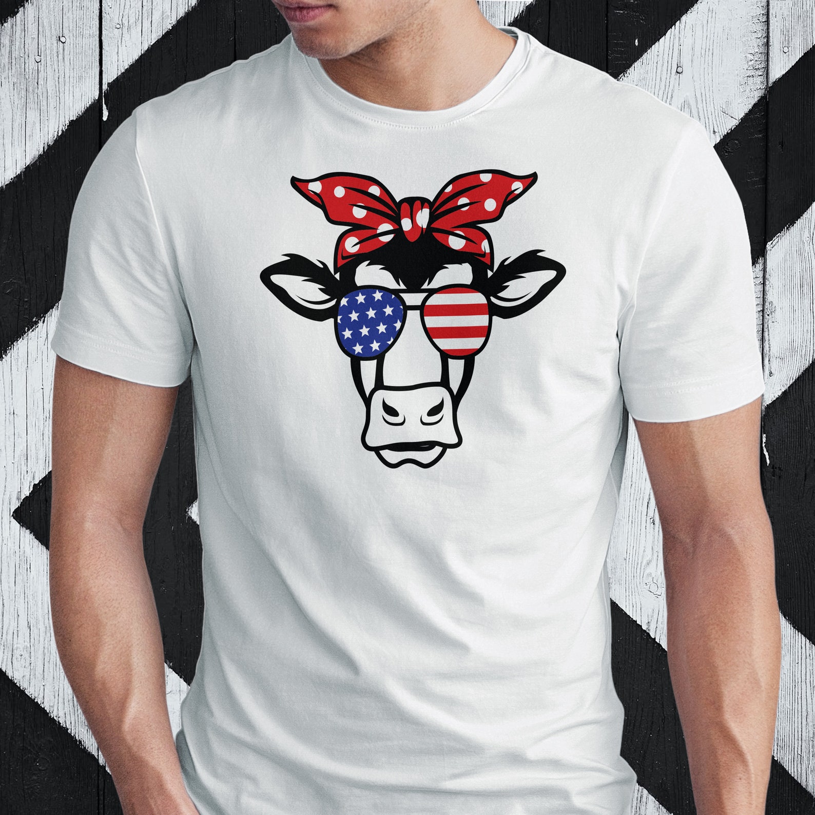 Heifer Cow USA Bandana SVG Patriotic SVG America Svg Usa - Etsy