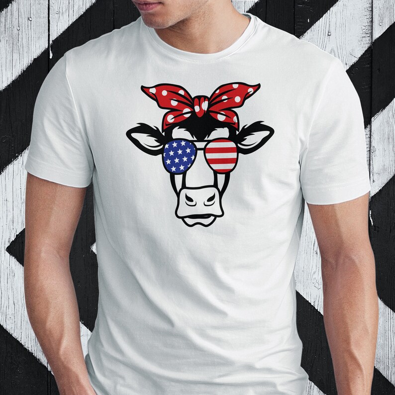 Heifer Cow USA Bandana SVG Patriotic SVG America Svg Usa - Etsy