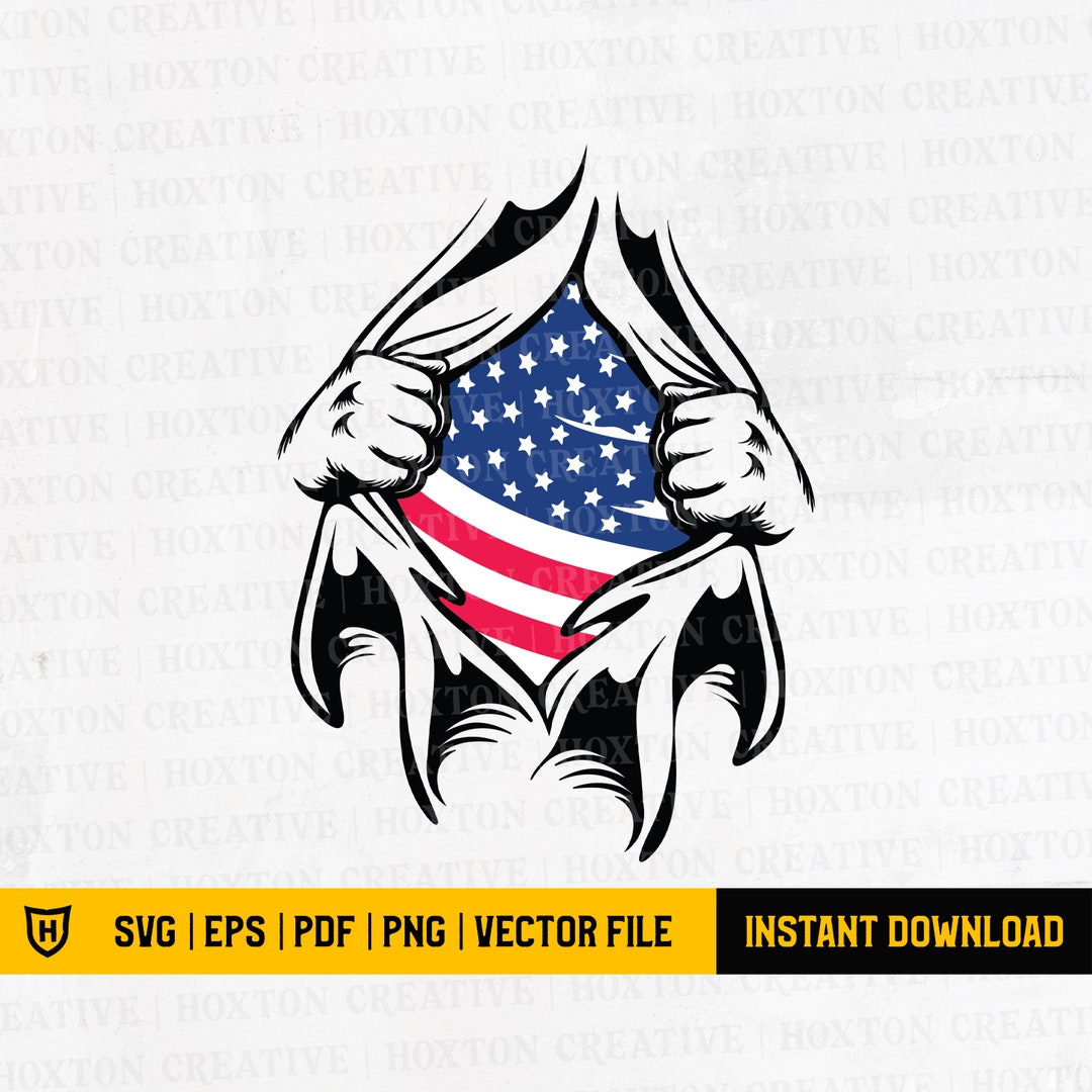 USA Tear Away Svg | Ripping Open Shirt Svg | Clothes Fabric Svg ...