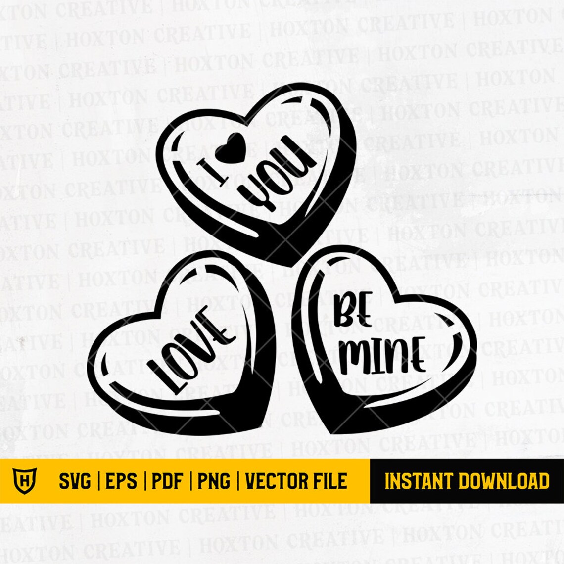 Valentines Day Svg File Heart Candies Clipart Valentines - Etsy