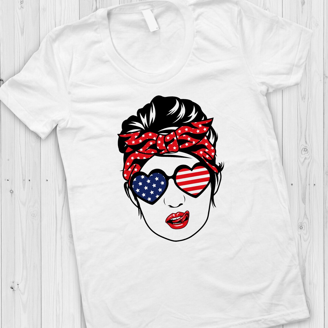 American Girl With Bandana Svg Mom Life Svg Mom Life With - Etsy