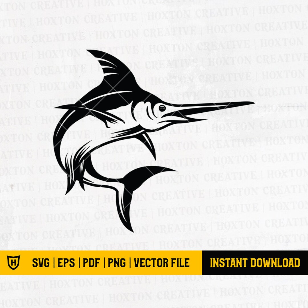 Marlin Svg File | Swordfish Fishing Svg | Fishing Svg | Sport Fishing ...