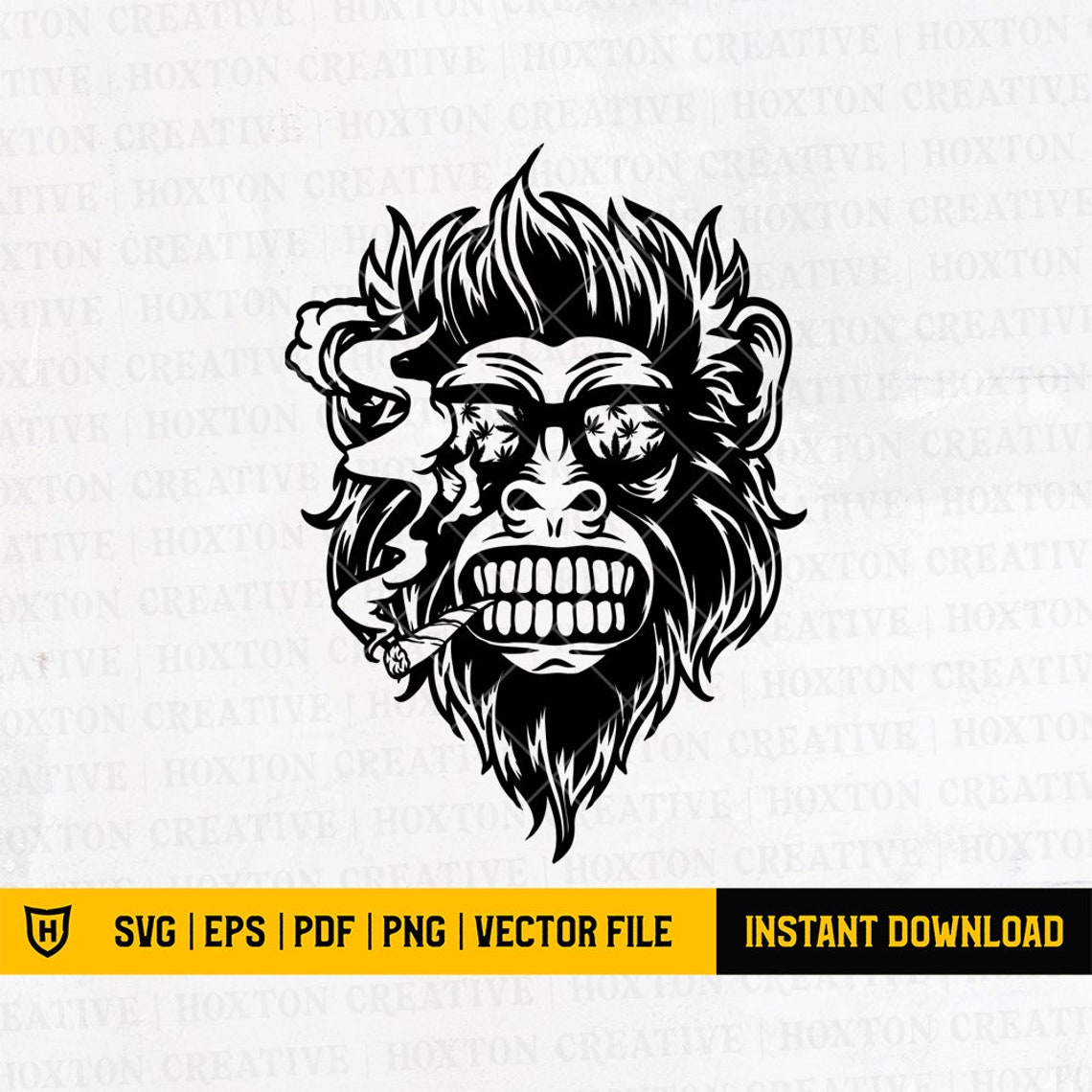 Rasta Monkey Smoking Joint Svg File Smoking Cannabis Svg - Etsy