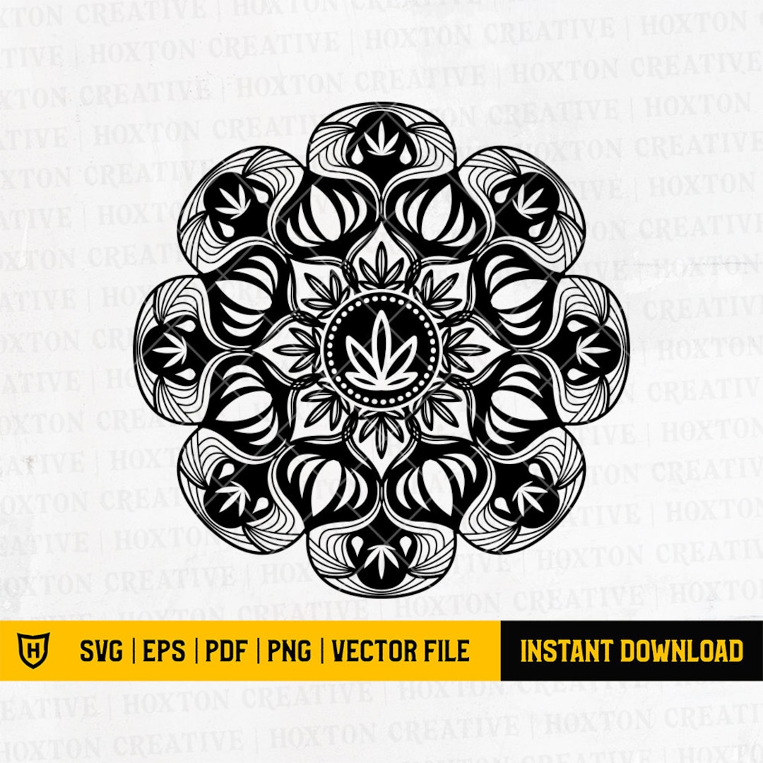 Mandala Cannabis Svg File Marijuana Svg Weed Cut Files Cannabis Svg ...