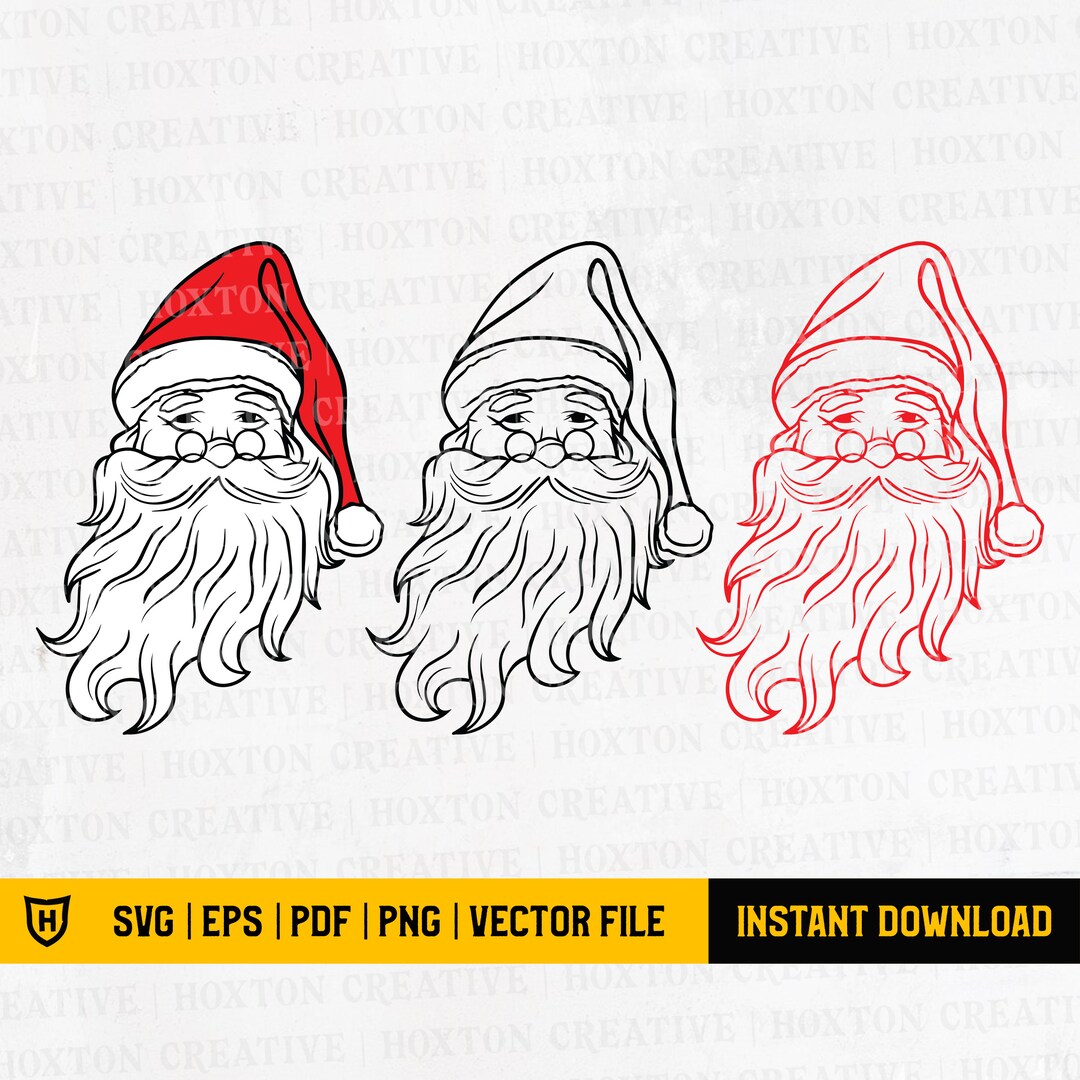 Santa Claus Svg File Santa Cut Files Christmas Svg - Etsy