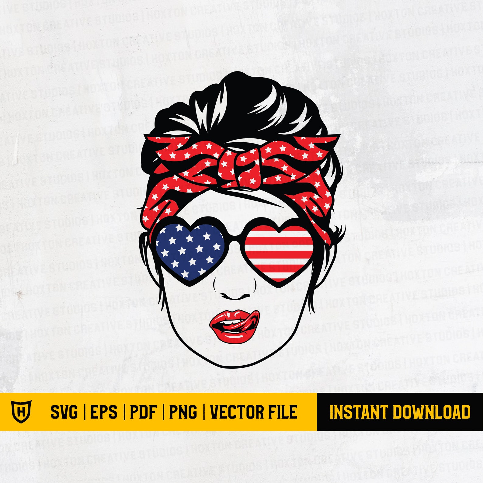 American Girl With Bandana Svg Mom Life Svg Mom Life With - Etsy