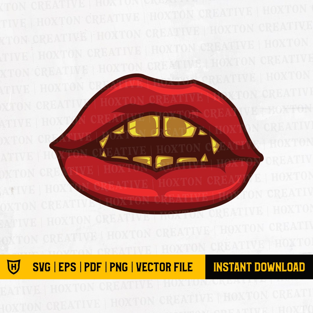 Sexy Lips Teeth Gold Svg Teeth Thug Gangster Svg Mask - Etsy