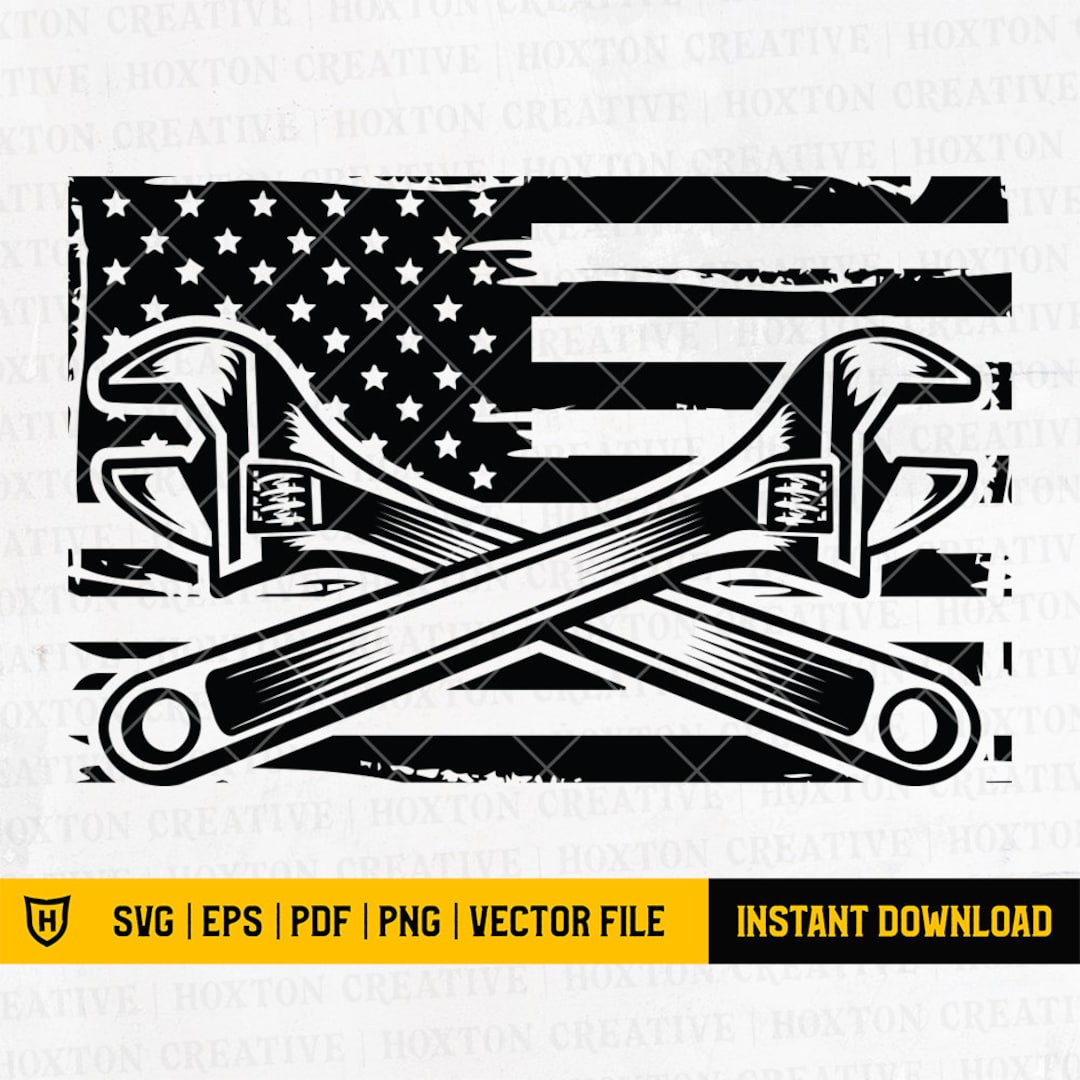 US Mechanic Svg File | Patriotic Mechanic Svg | Wrenches Svg | Mechanic ...