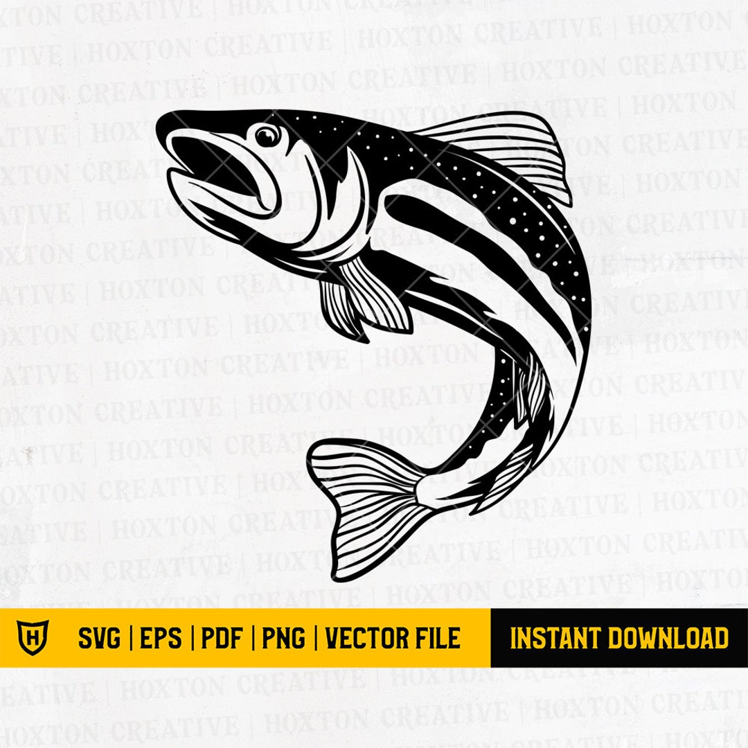Trout Fish Svg File | Trout Fishing Svg | Angling Svg | Fly Fishing Svg ...
