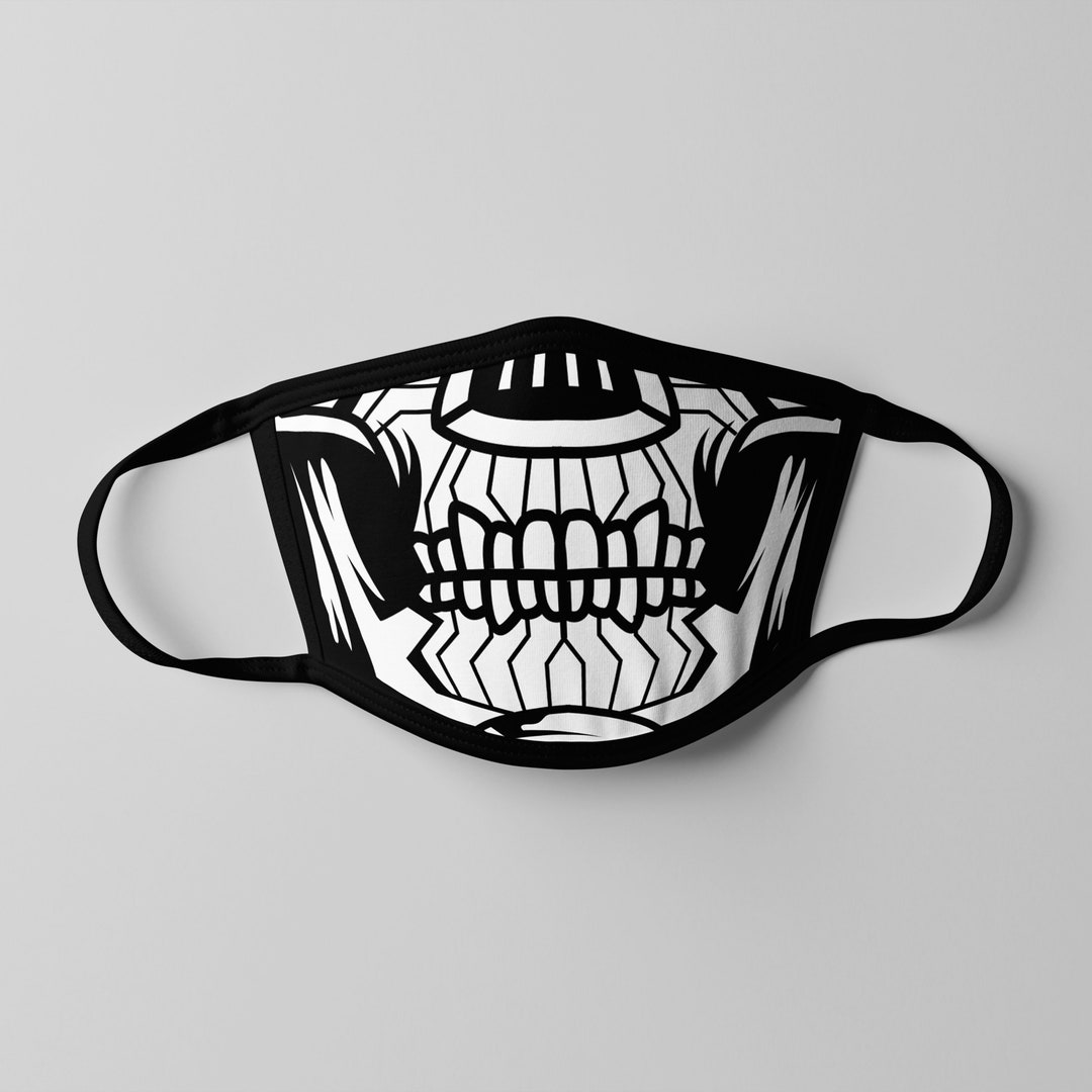 Robot Skull Face Mask Svg | Skull Mask | Skeleton Mask | Funny Face ...