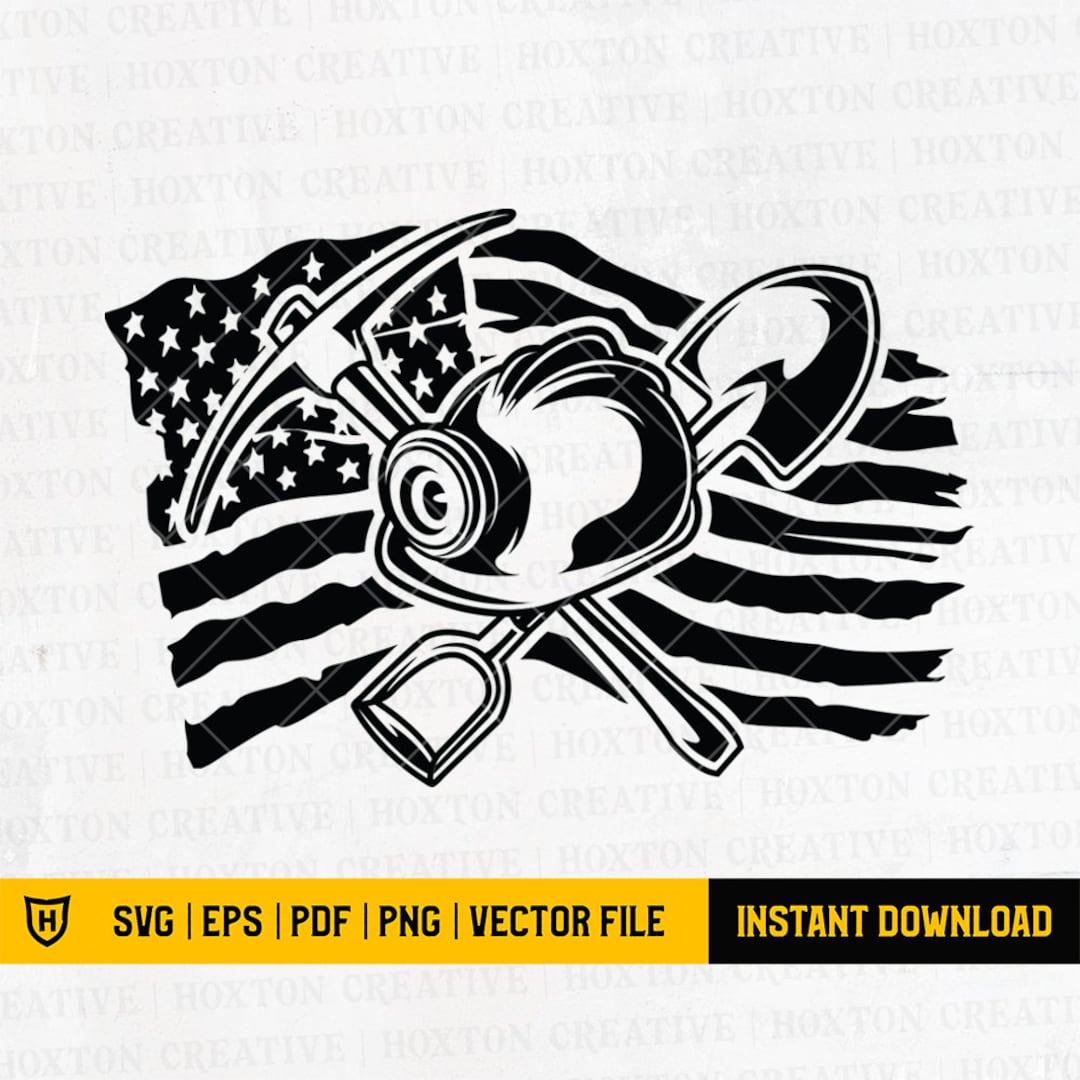 US Mining Svg File | Coal Mining Svg | Mining Clipart | Mining Cut ...