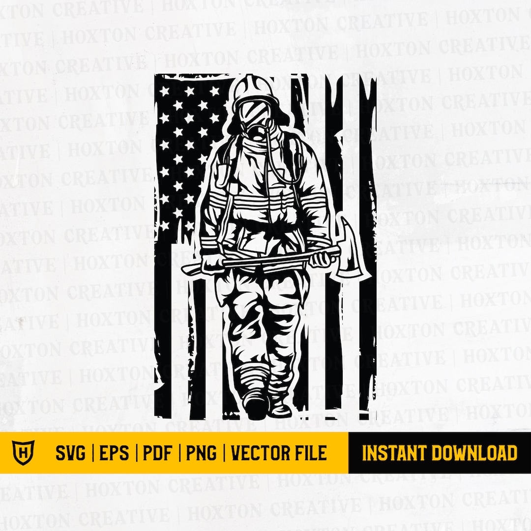US Fireman Svg | US Firefighter Svg File | Firefighter Shirt ...
