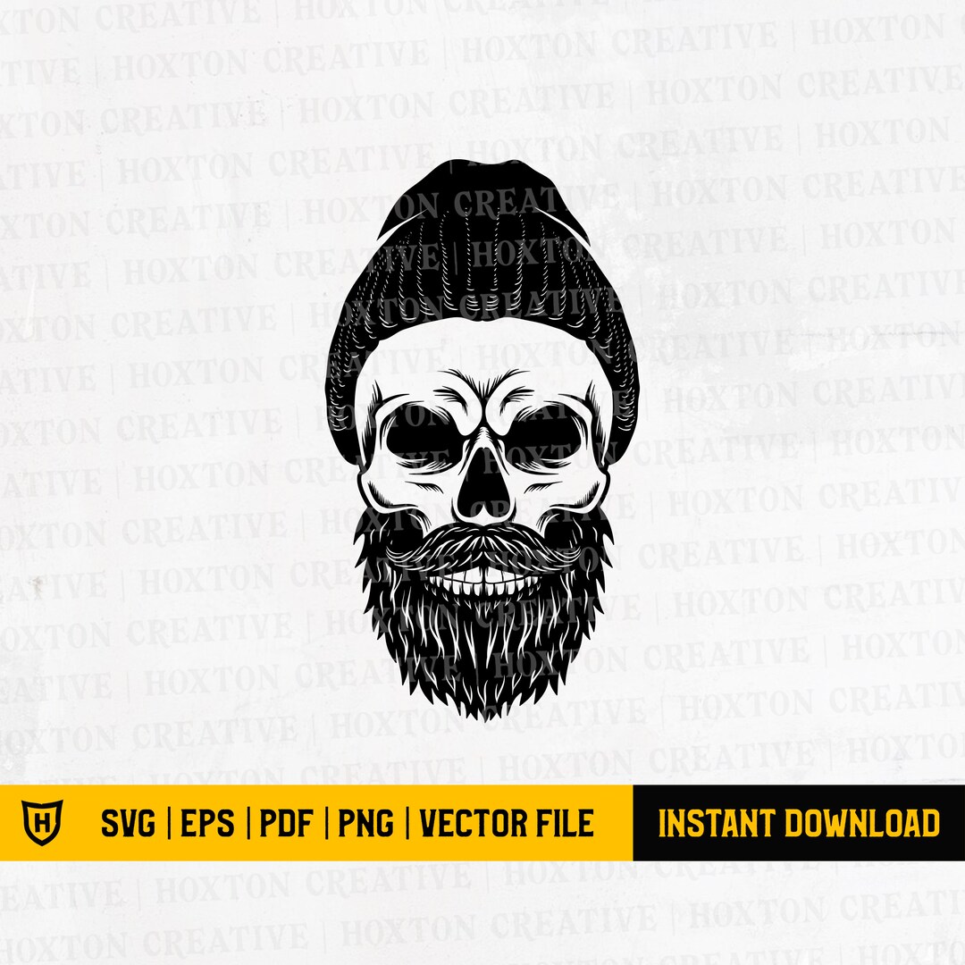 Beanie Skull Svg File | Beanie Svg | Skull Svg | Sketon Beanie Svg ...