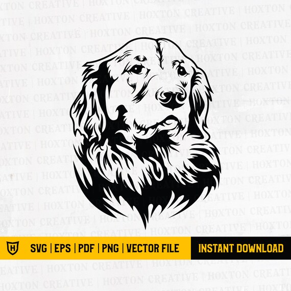 Golden Retriever Stencil Face