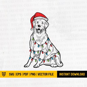 Labrador Christmas Svg Goldie Clipart Dog Santa Hat Christmas Pet Funny ...