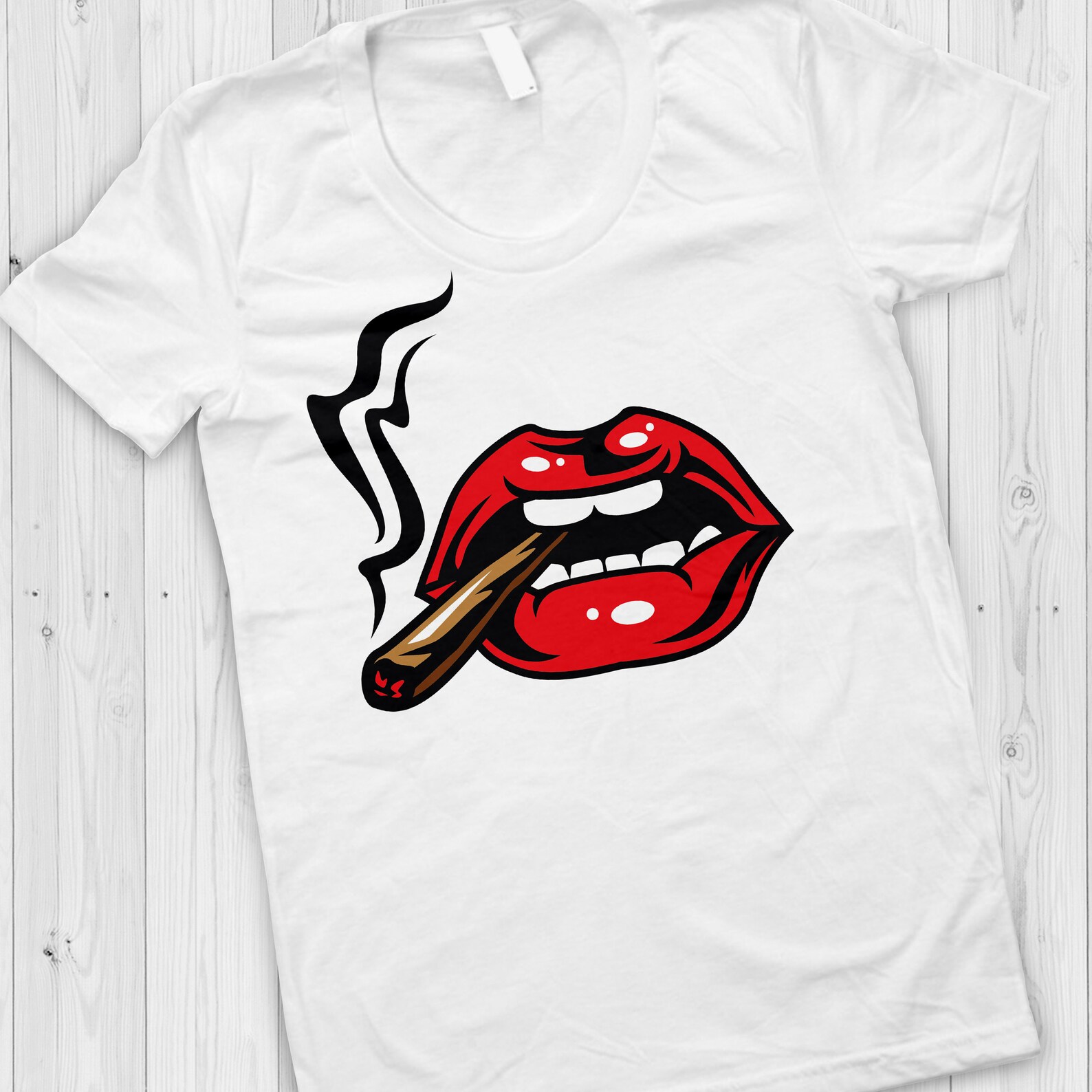 Red Lips Dripping Smoking Weed Lips Smoking Joint Dopelife - Etsy