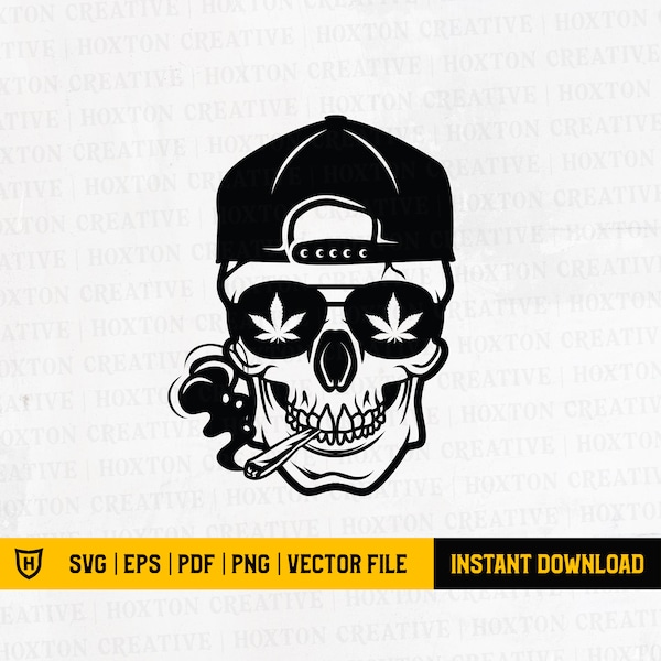 Smoking Skull Svg - Etsy