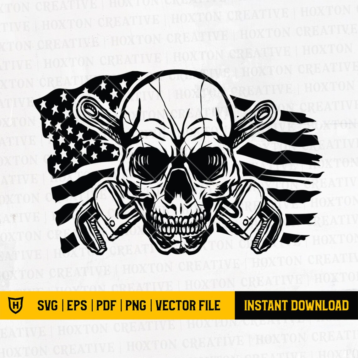 US Patriotic Plumber Skull Svg File | Pipe Wrench Svg | Skull Svg ...