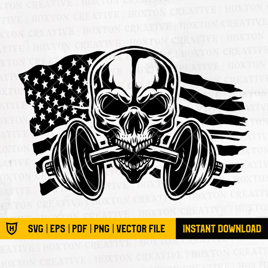 Us Skull Skeleton Barbell Svg File | US Fitness Svg | Us Bodybuilding ...