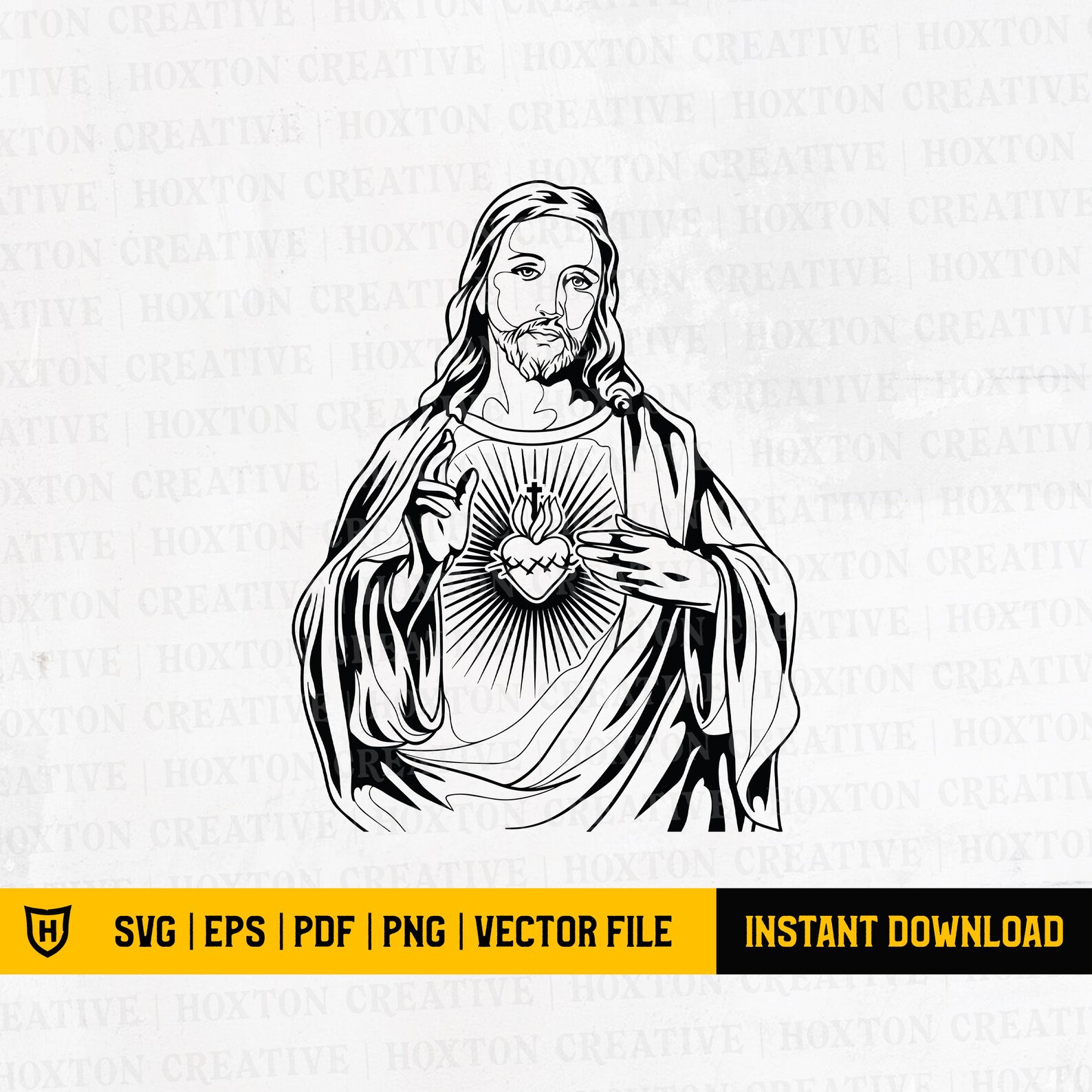 Jesus Heart Svg | Jesus Christ Svg | Christian Svg | Catholic Svg ...