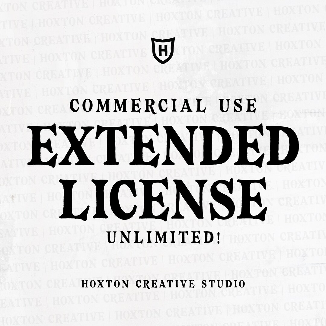 EXTENDED LICENSE - Unlimited Personal and Commercial Use - Etsy