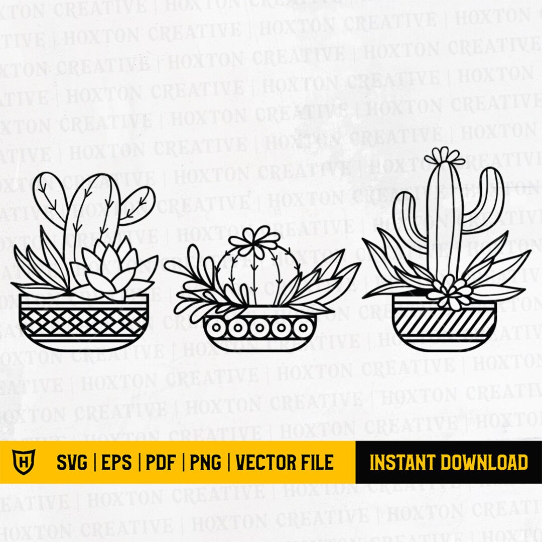 Cactus Svg File | Cactus Planter Svg | Succulent Cut File | Cactus ...