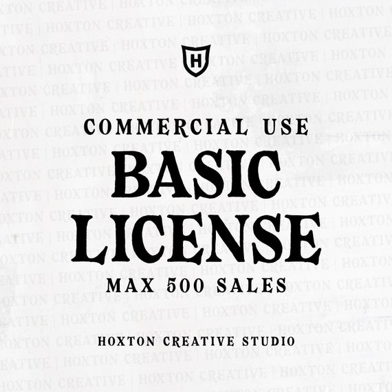 BASIC LICENSE Personal and Commercial Use Maximum 500 Use | Etsy