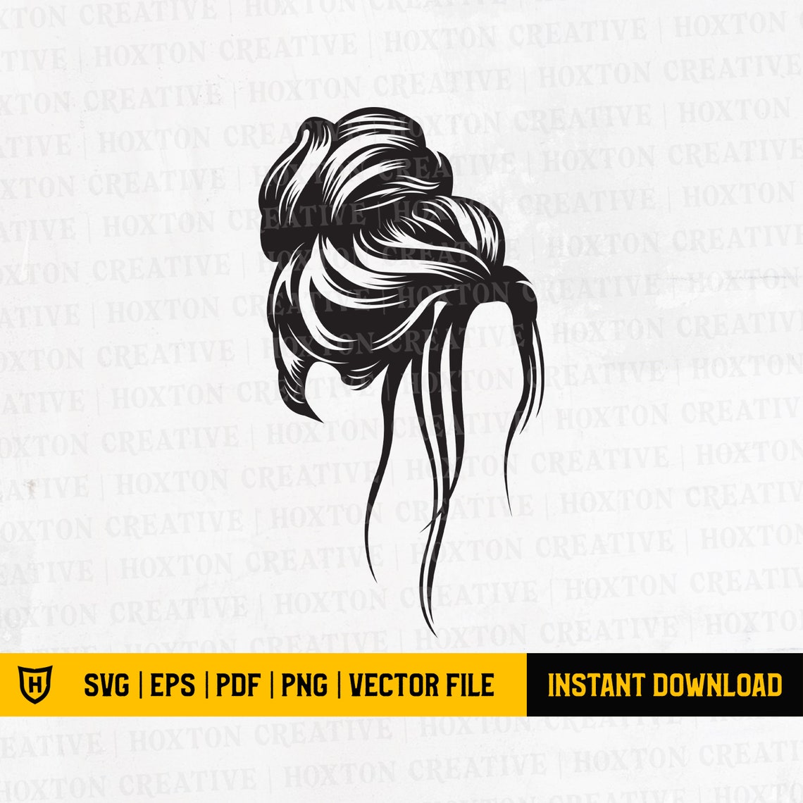 Messy Bun Hair Svg Hair Stylist Svg Messy Hair Svg Bun | Etsy