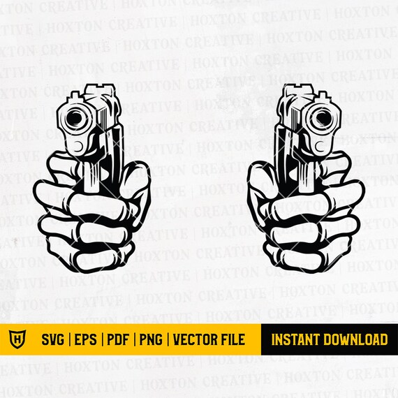 Hand With Gun Svg File Guns Svg Handgun Svg Pistol Svg | Etsy