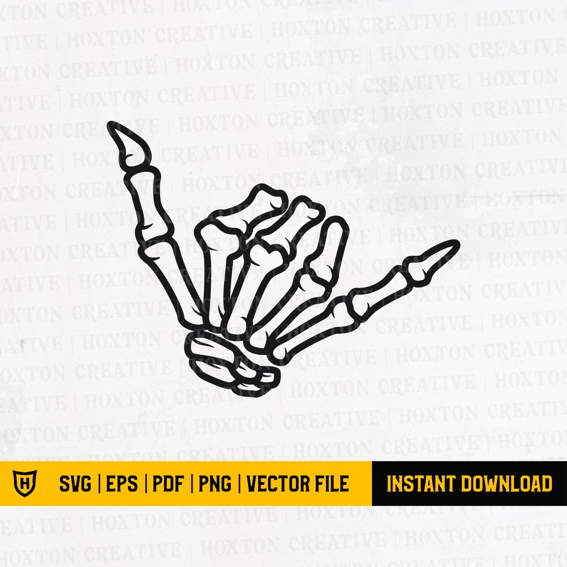 Skeleton Shaka Hand Svg Skeleton Hand Shaka Sign Svg | Etsy