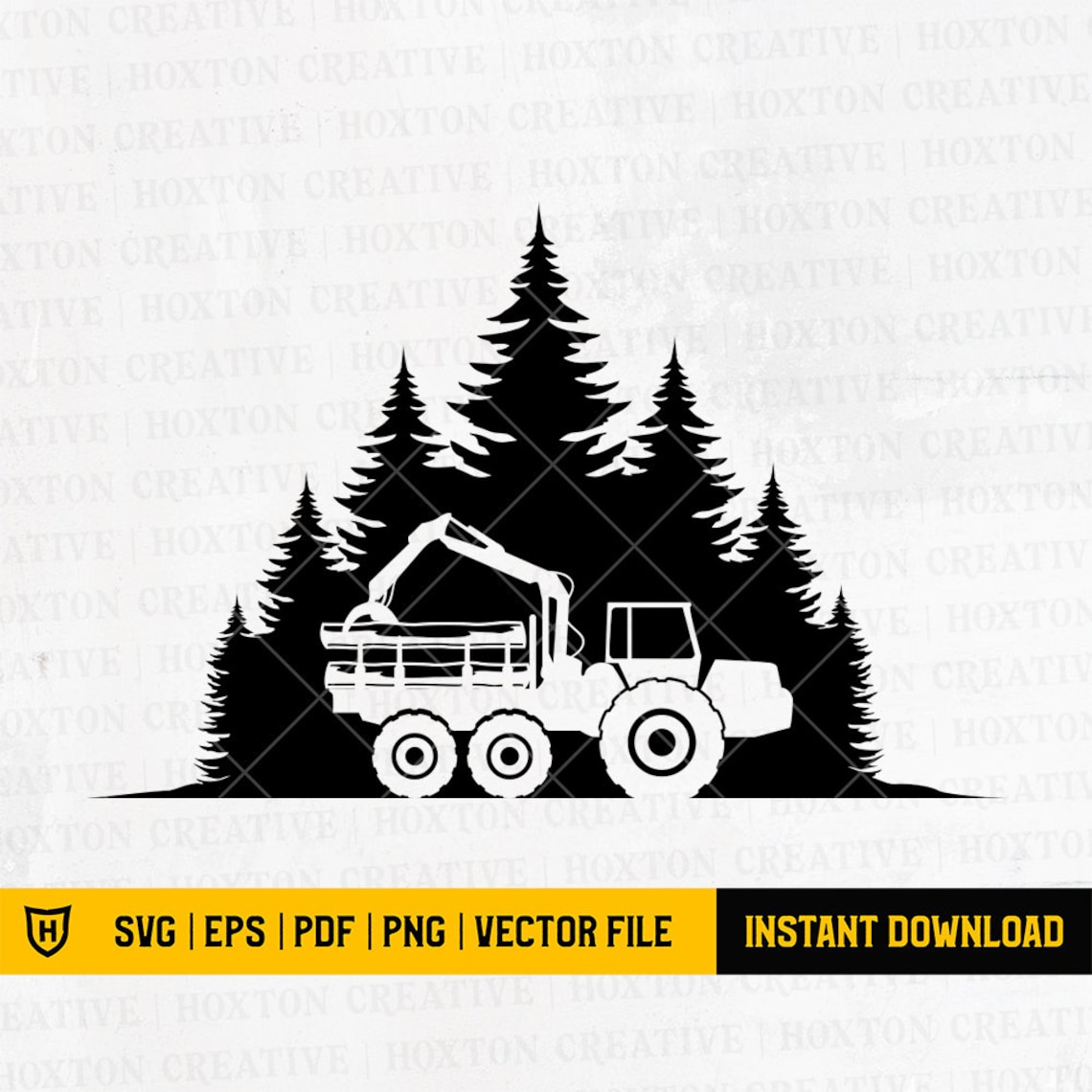 Logging Skidder Svg File | Log Skidder Svg | Forest Logging Svg ...