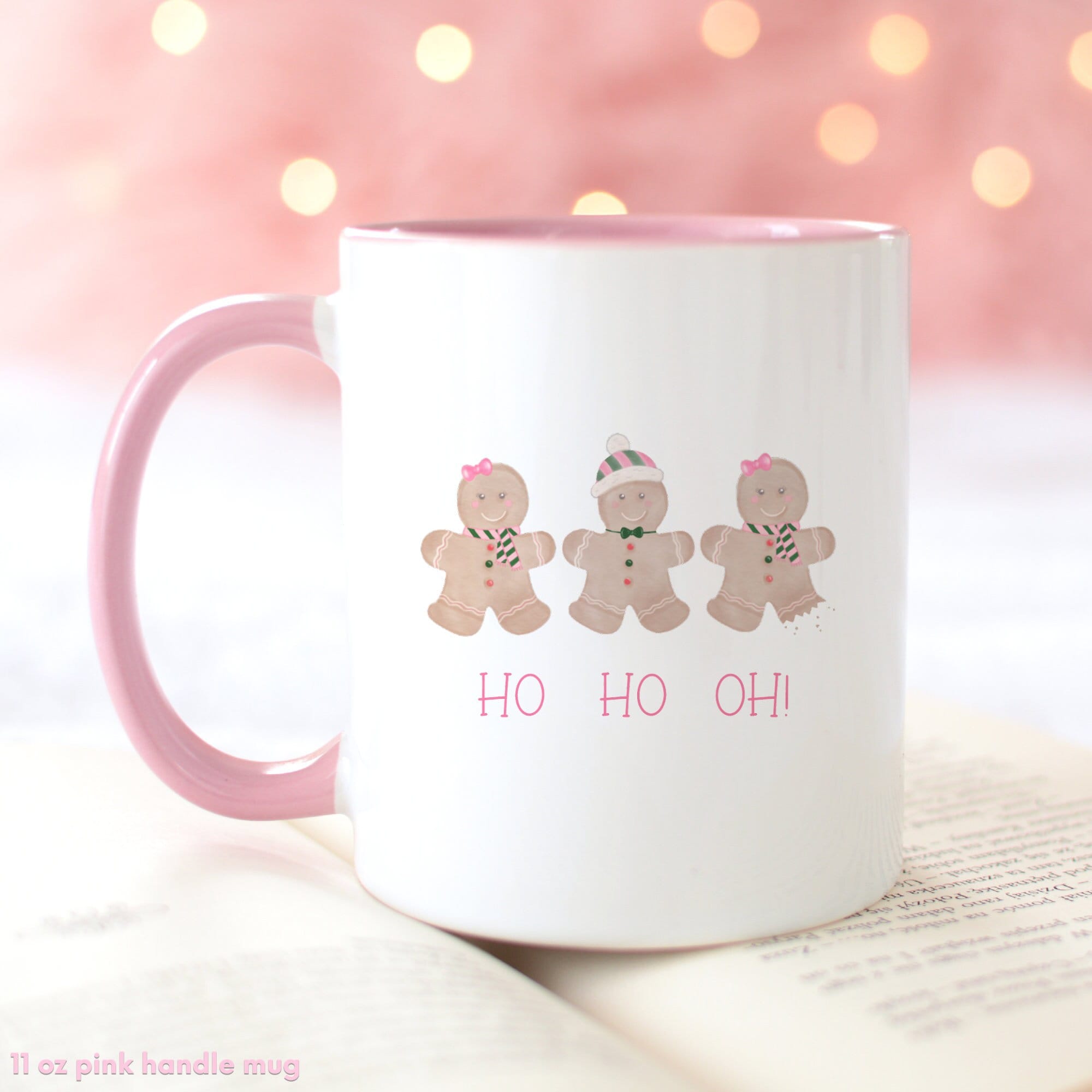 Ho Ho Oh Gingerbread Man Mug Pink Christmas Mug Funny - Etsy