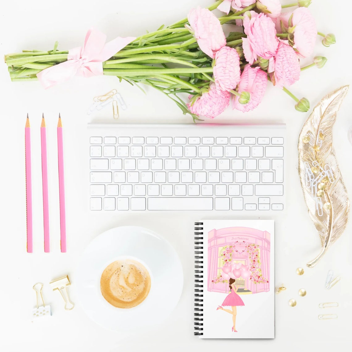 Custom Dotted Journal Aesthetic Notebook Pink Notebook - Etsy