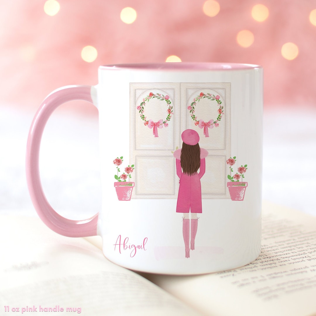 Pink Fashion Mug, Pink Paris Mug, Pink Girly Mug, Pink Coffee Mug ...