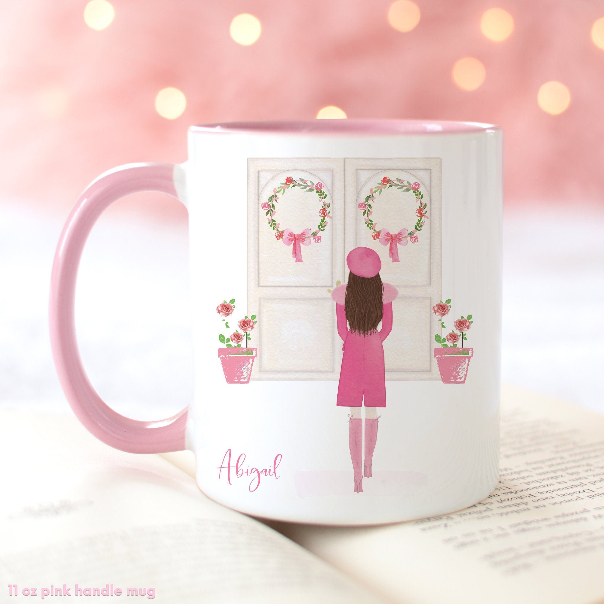 Pink Fashion Mug, Pink Paris Mug, Pink Girly Mug, Pink Coffee Mug ...