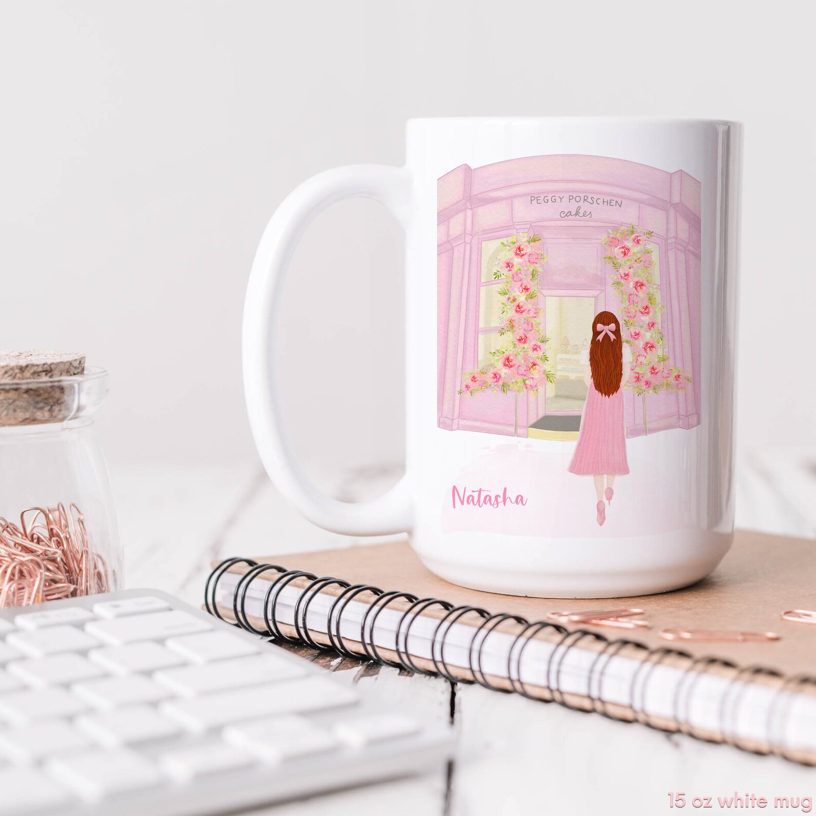 Personalized pink mug for the girly traveller Custom London | Etsy