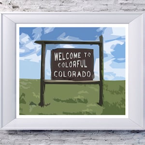 Colorful Colorado Sign, Colorado Poster, Welcome to Colorado Print ...