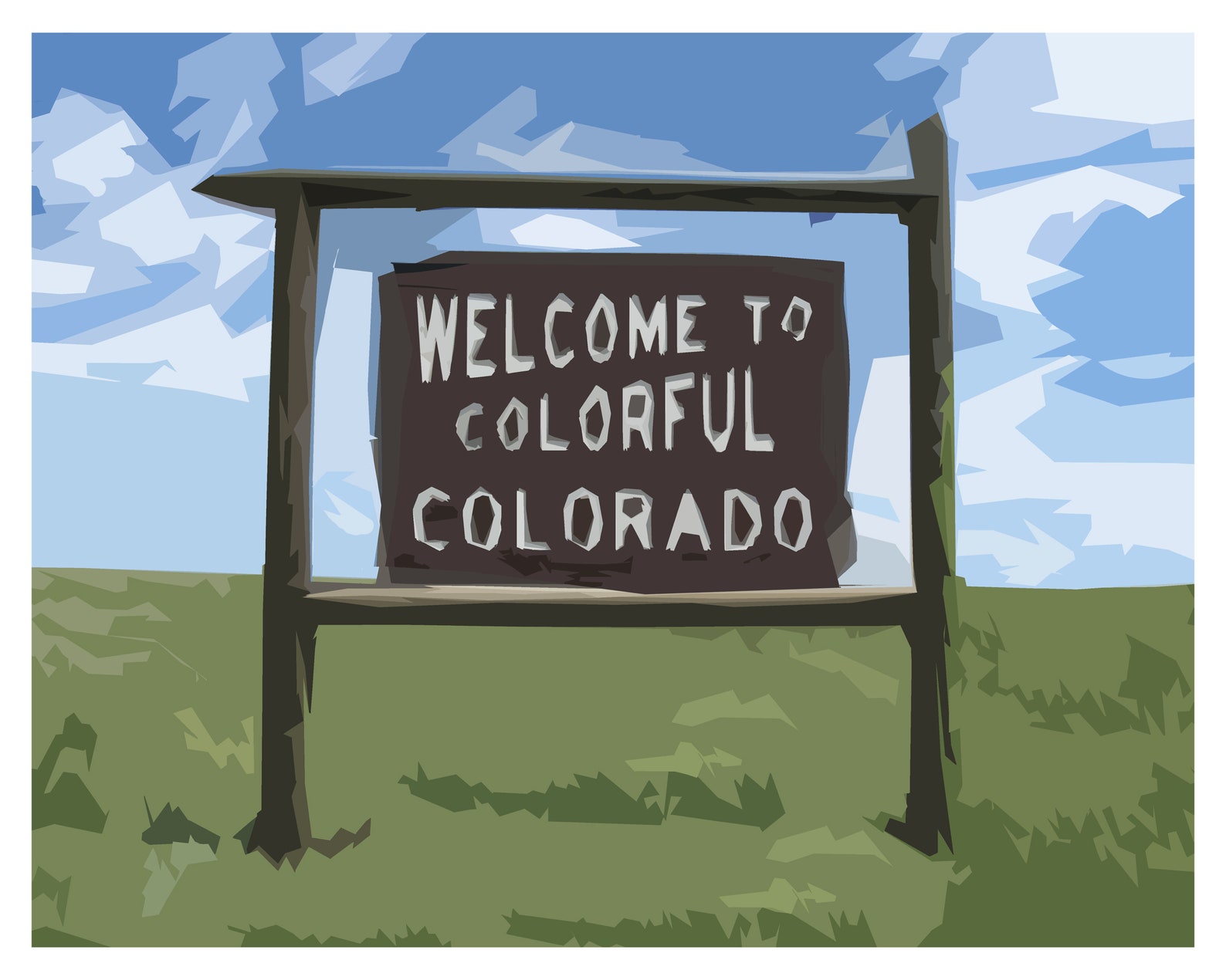 Colorful Colorado Sign, Colorado Poster, Welcome to Colorado Print ...
