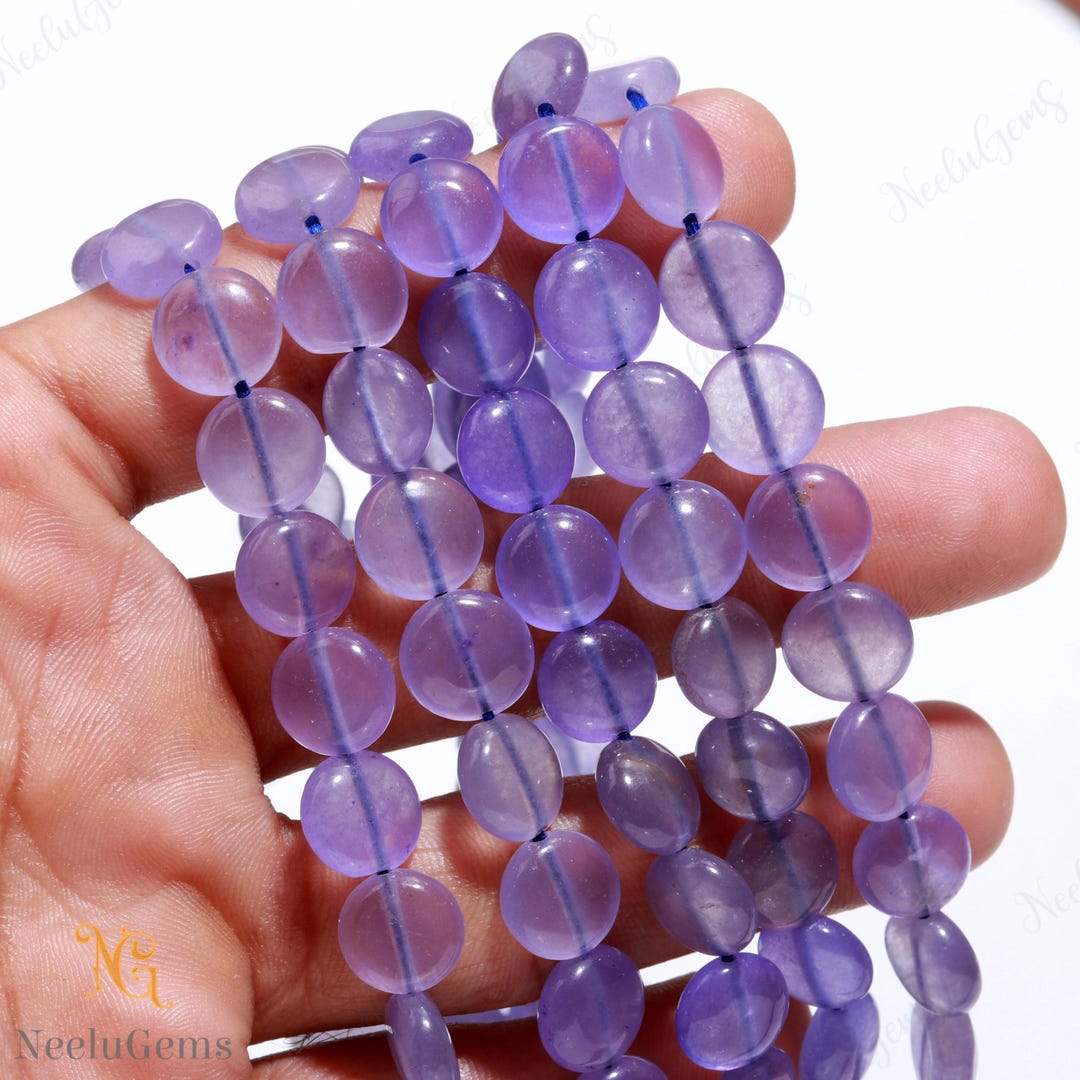 AAA+ Blue Tanzanite Quartz Smooth Coin Shape Gemstone Beads,tanzanite ...
