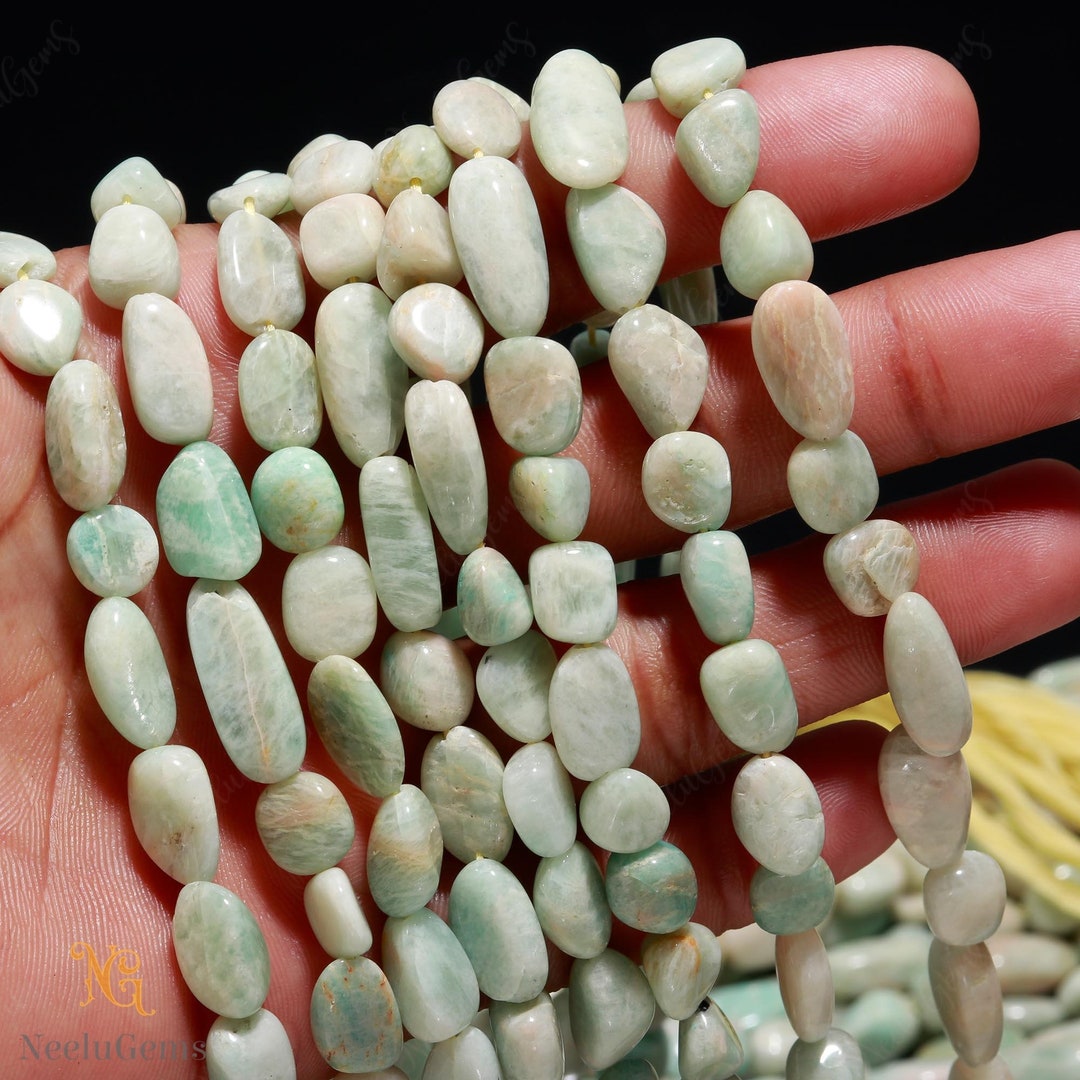 Natural Green Amazonite Smooth Nugget Shape Gemstone Beads,amazonite ...