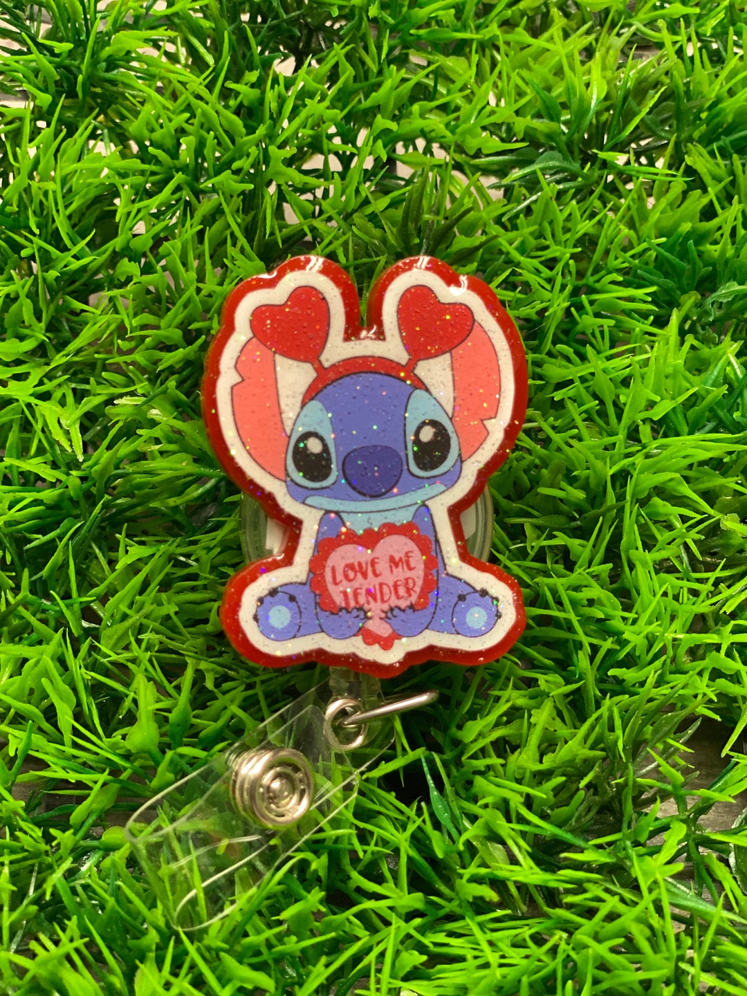 Stitch Valentines Badge Reel, Customer Service, Nurse, Office ...