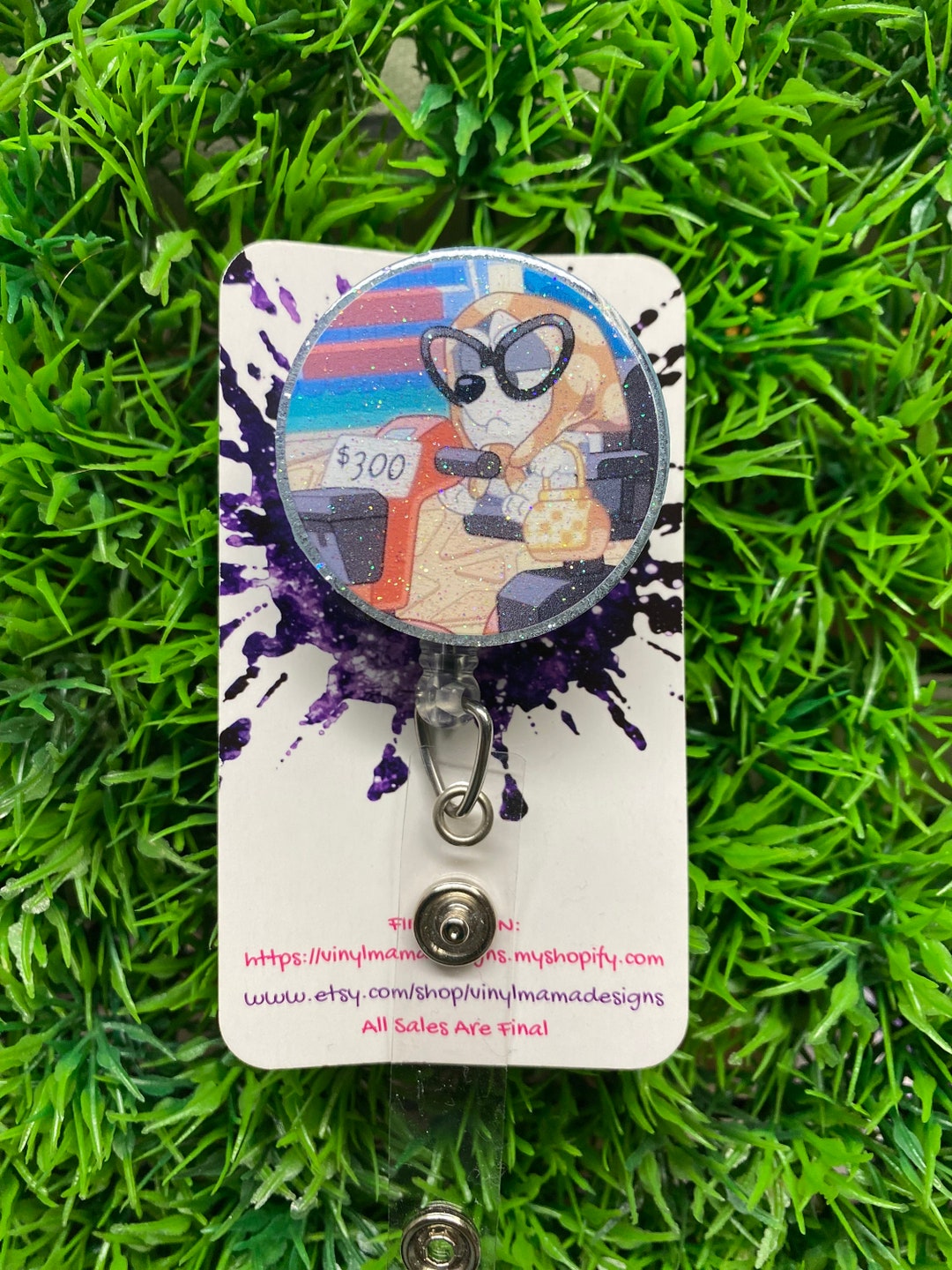 Muffin Grouchy Granny Blue Heelers Badge Reel, Customer Service, Nurse ...